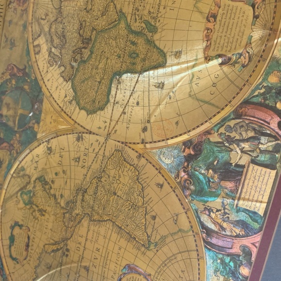 Wall Decor | Vintage Framed World Map | Poshmark